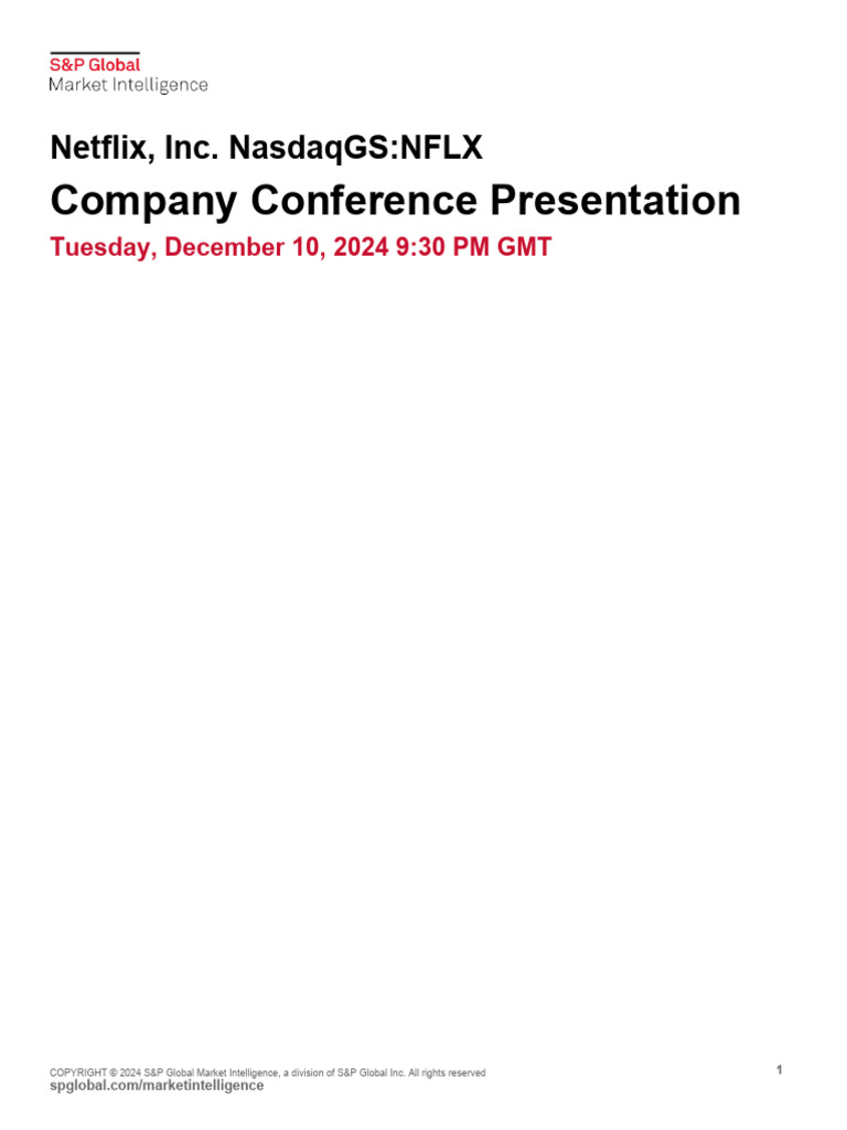 Netflix Inc - Company Conference Presentation - 2024 12 10 - English ...
