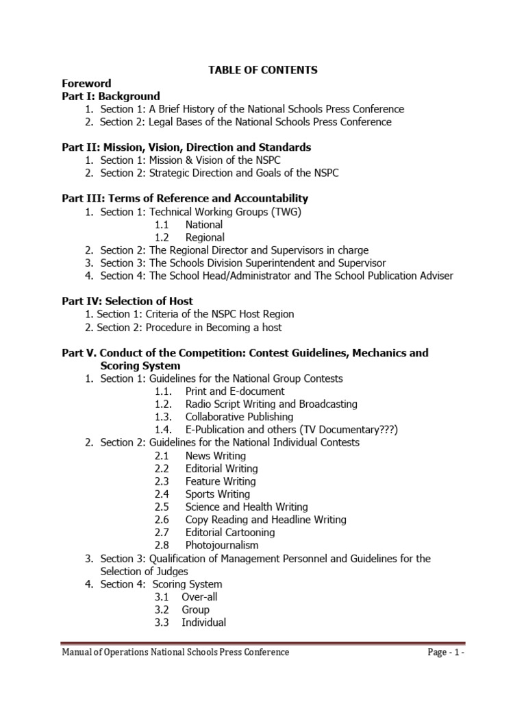 manual-of-operations-rspc-1516 | PDF | Journalism