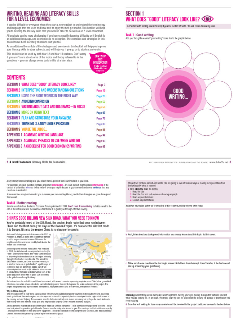 A Level Economics Literacy Guide | PDF | Labour Economics | Economic ...