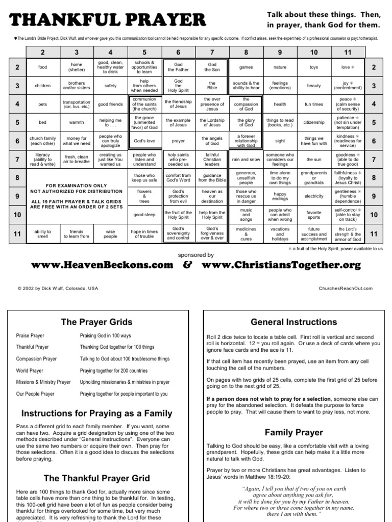 002_thankful_prayer | PDF | Prayer | Jesus