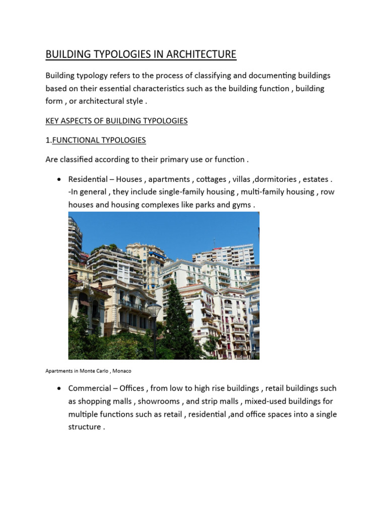 Understanding Building Typologies | PDF | Building | Shopping Mall