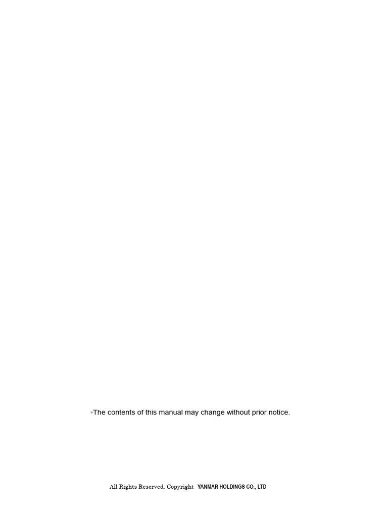 YANMAR Manual Update Policy | PDF