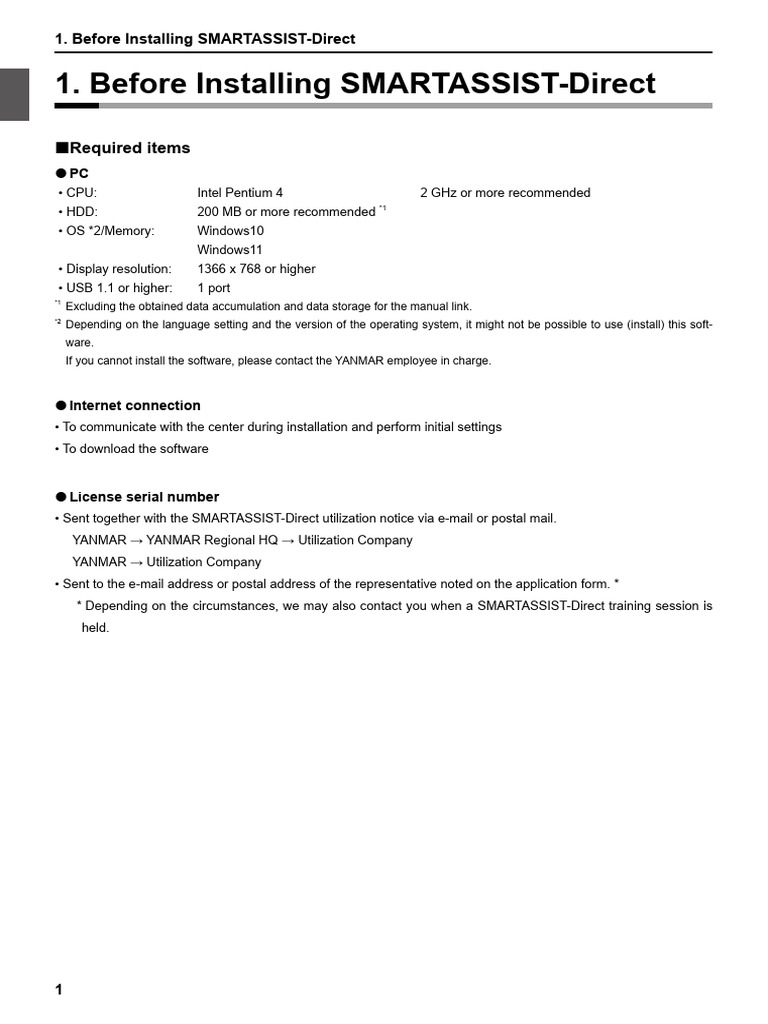 SMARTASSIST Direct Installation - Manual E 4 | PDF