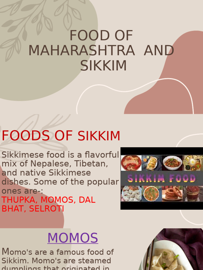 Sikkim and Maharashtra | PDF | Foods | Cuisine