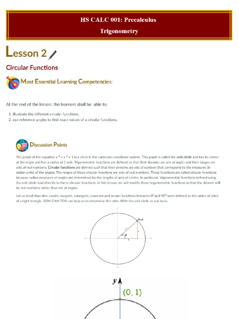 Topic 2 and 3 Circular Functions and Fund Trigo Identities-6 | PDF