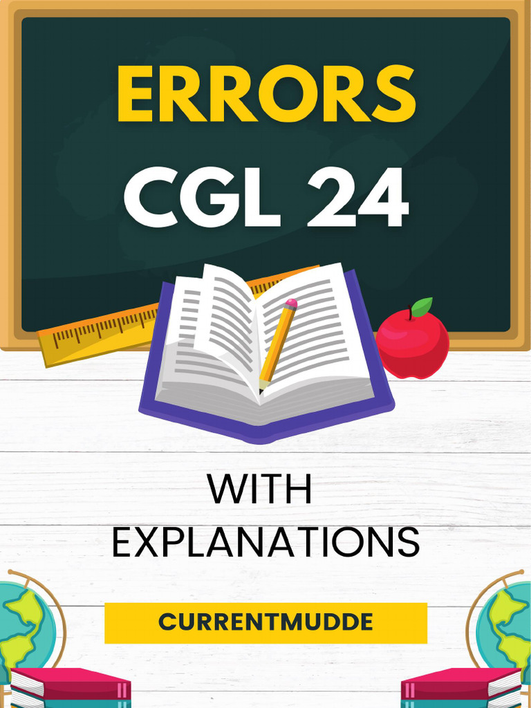 Errors CGL 24 With Explanations | PDF