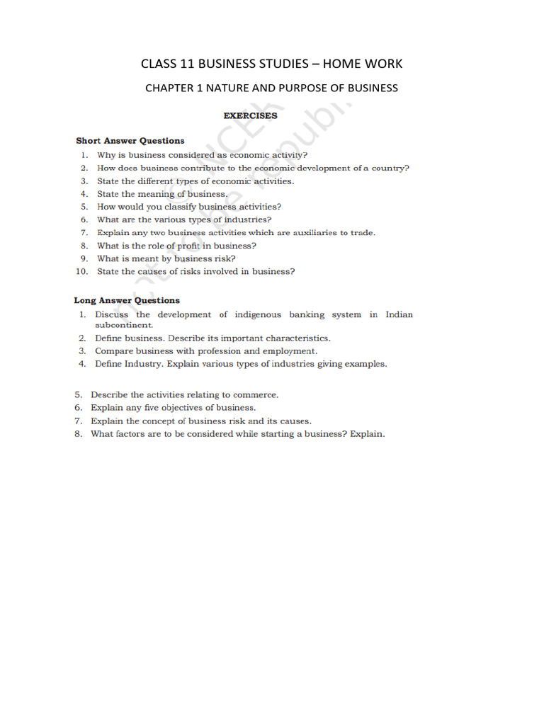 11 BST HW CHAPTER 1 | PDF