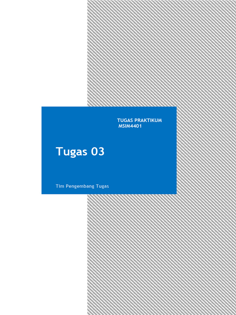 MSIM4401 Tugas 03 | PDF