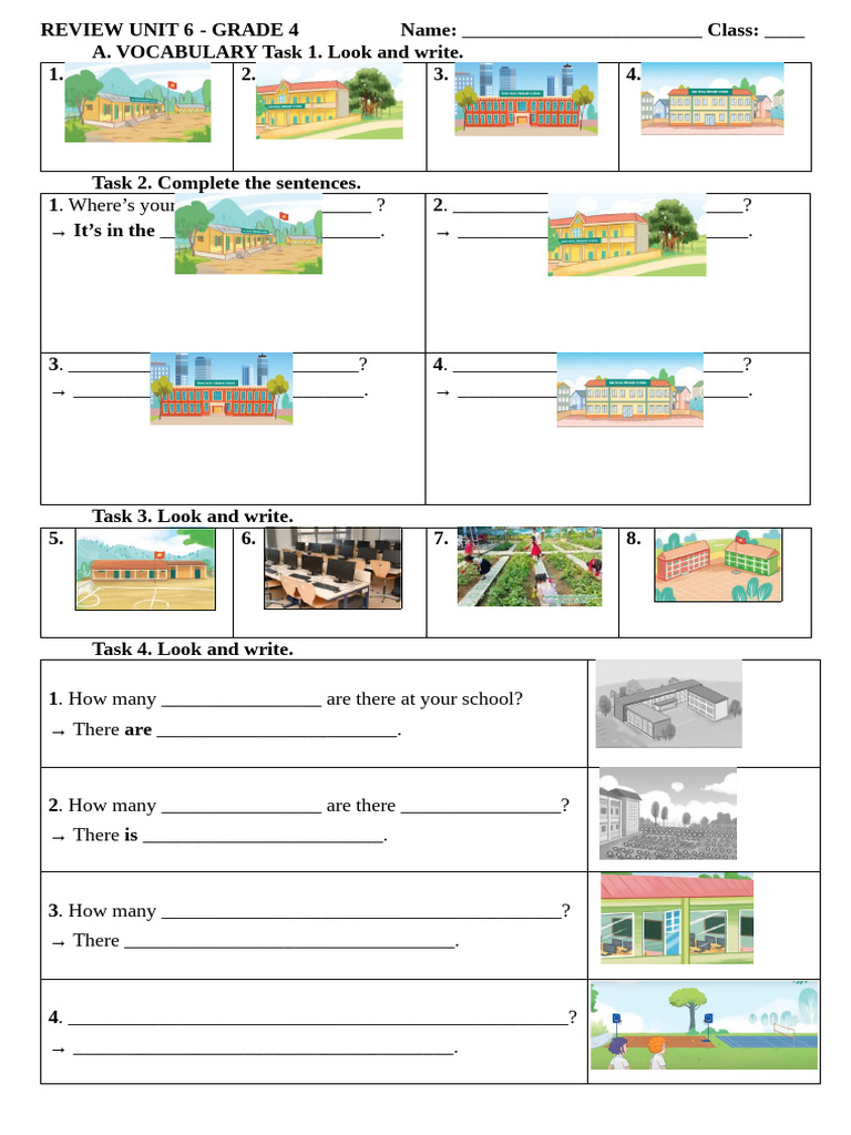 Grade 4 Unit 6 Vocabulary Review | PDF