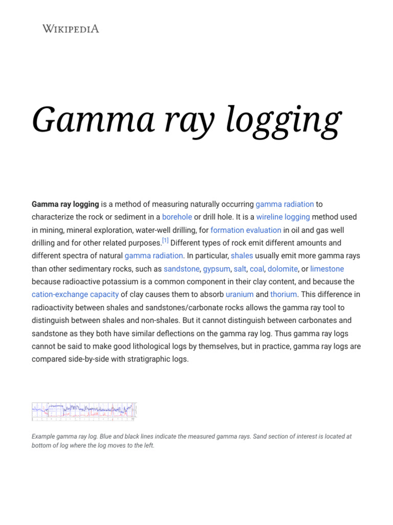 Gamma Ray Logging Explained | PDF