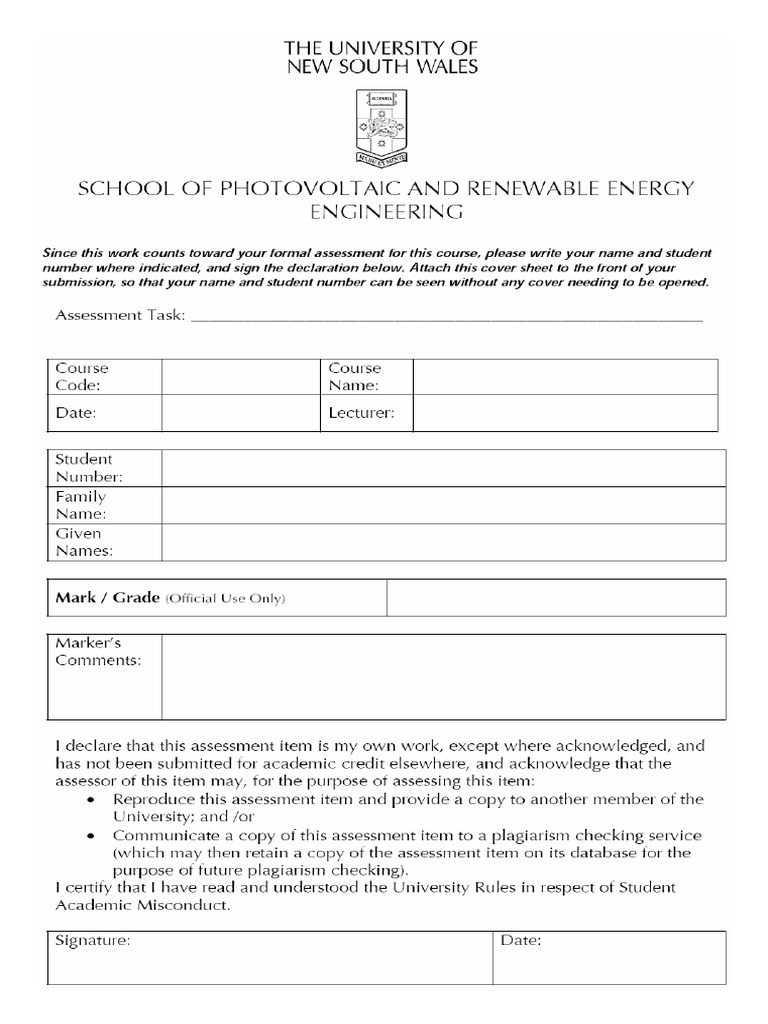 Individual Assignment Cover Sheet | PDF
