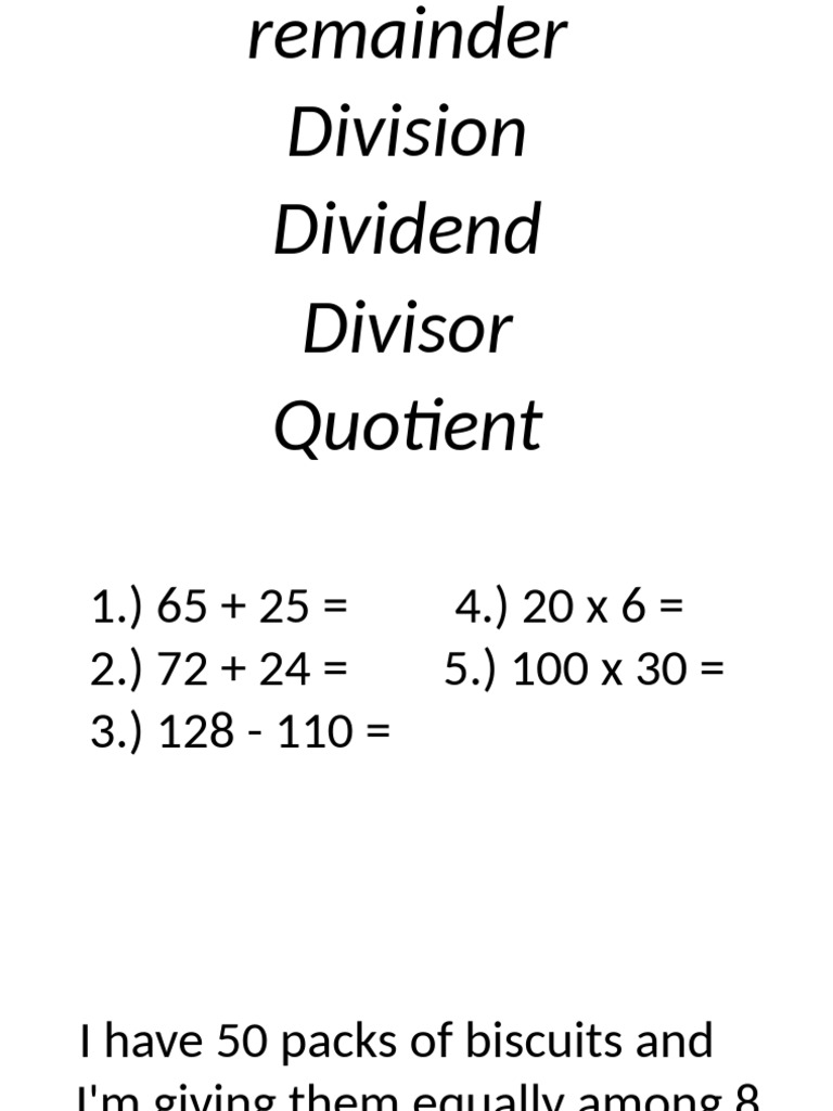 Dividing 2-3 digit number | PDF