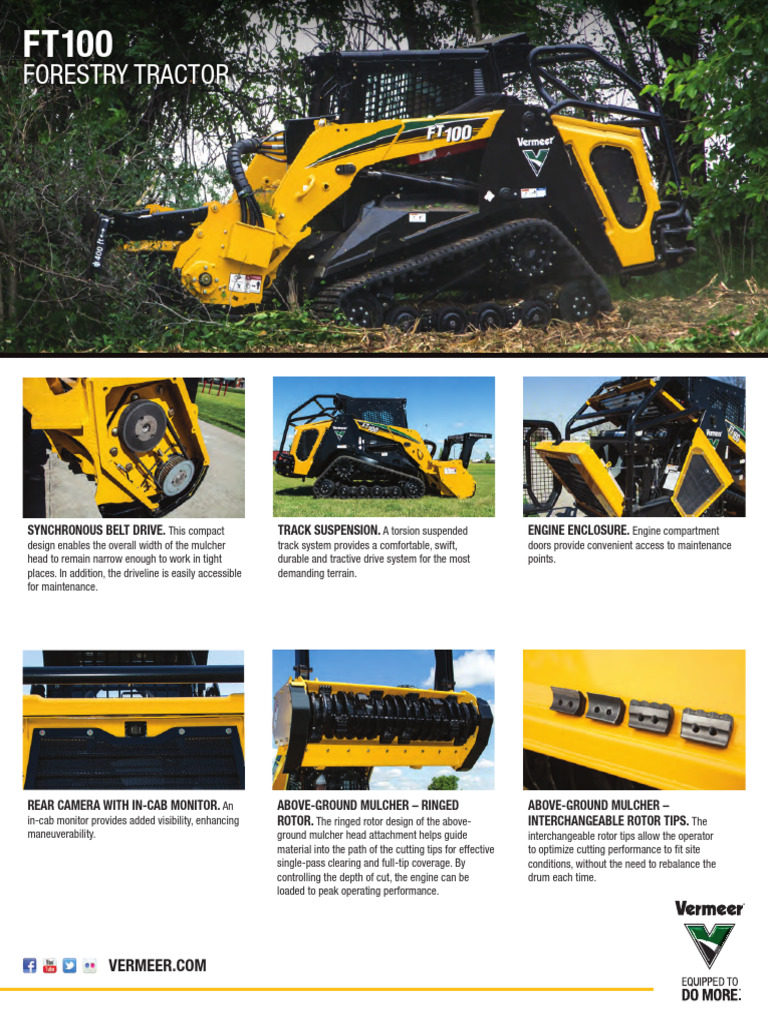 ft100 Forestry Tractor Spec Sheet | PDF | Tractor | Horsepower
