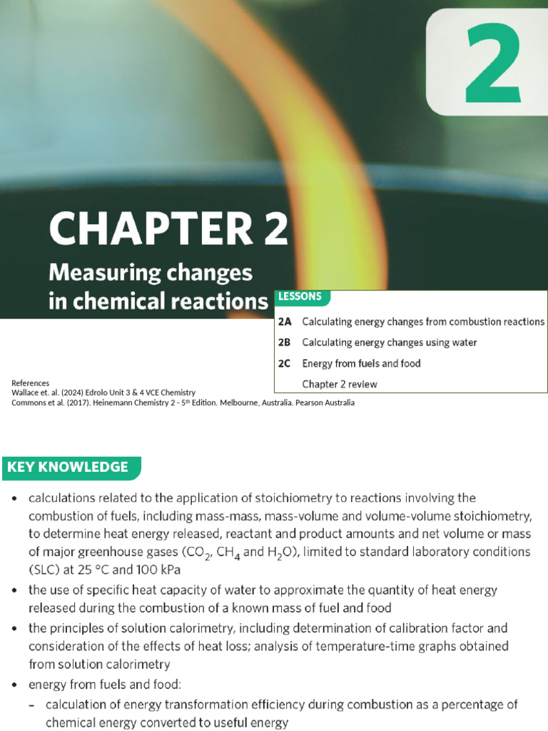 2024 Chapter 2 Measuring Changes in Chemical Reactions | PDF ...