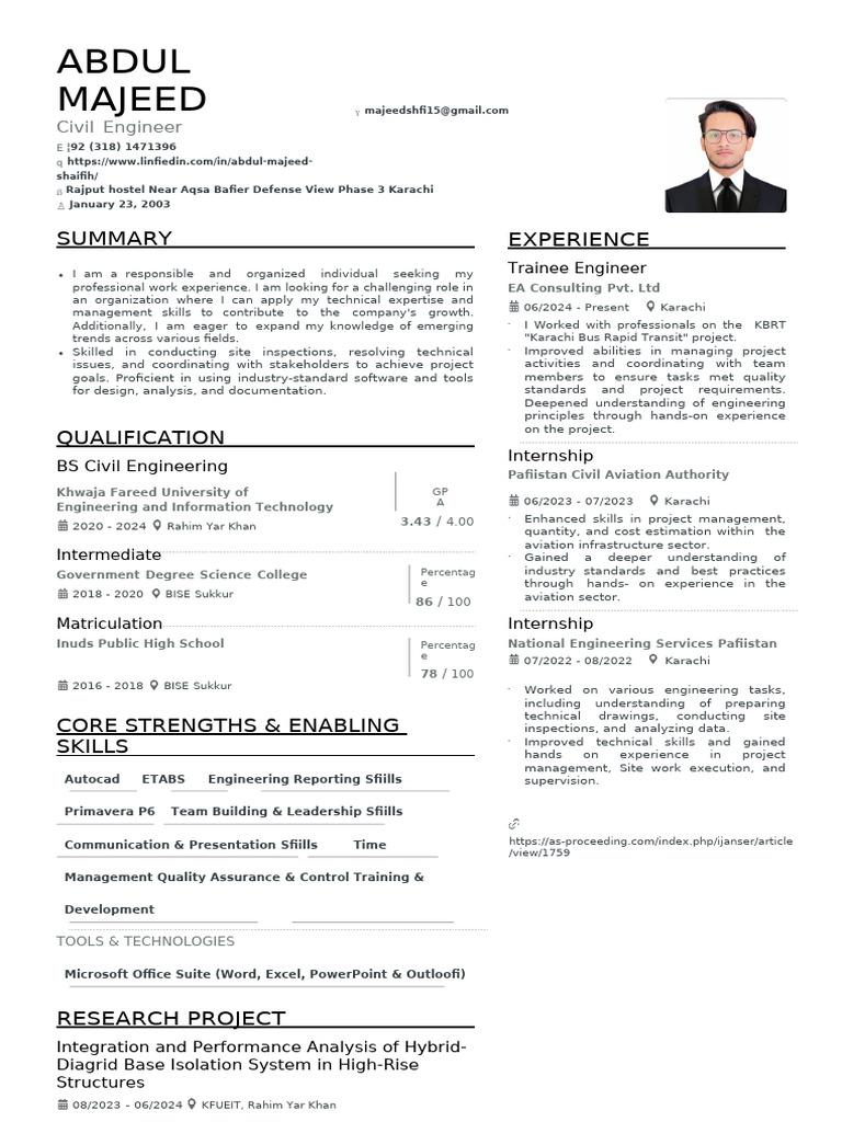 Resume Abdul Majeed-1 | PDF | Engineering | Business