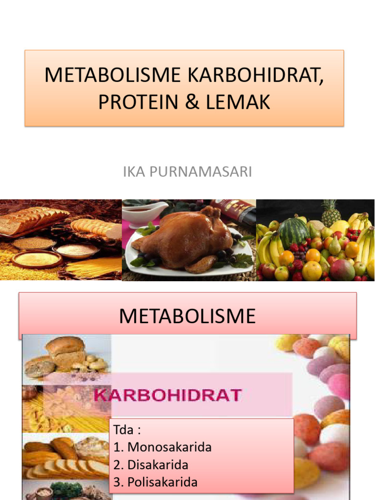 Metabolisme Karbohidrat, Protein, dan Lemak | PDF