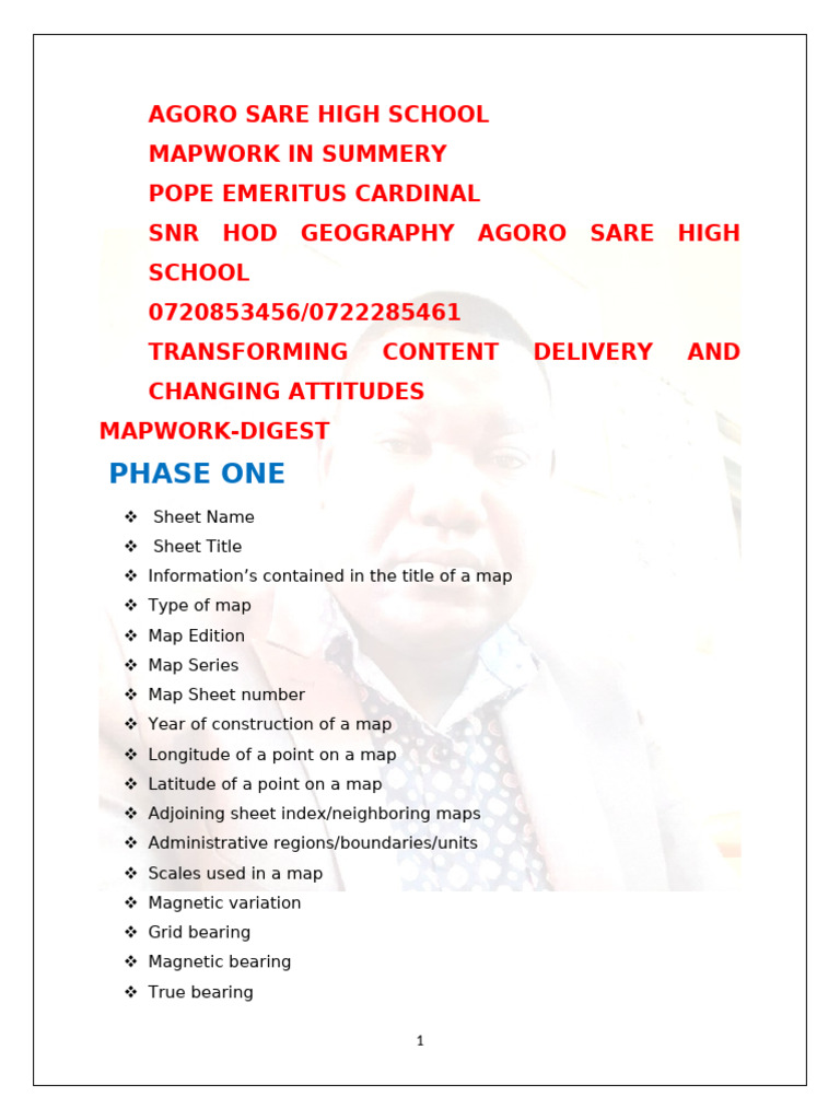 Agoro Sare High School Mapwork Guide | PDF | Latitude | River