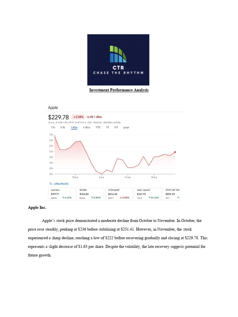 CTR_performance report | PDF | Investing | Financial Risk