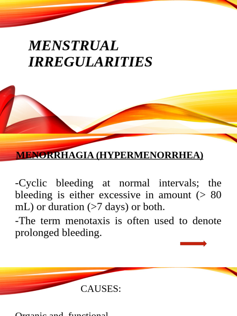 Menstrual Irregularities | PDF | Menstrual Cycle | Menopause