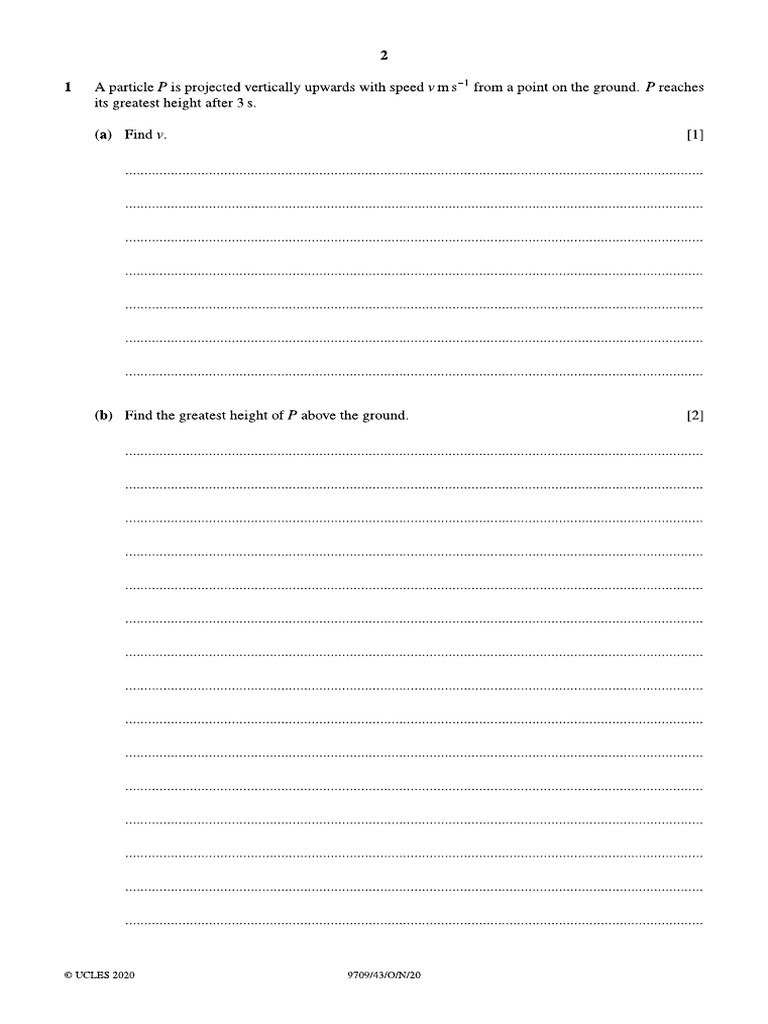 Vertical Motion Suvat Question | PDF