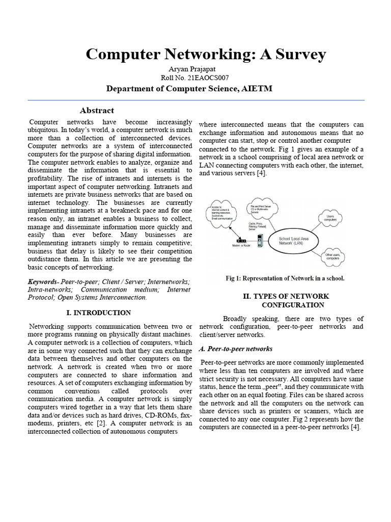 Overview of Computer Networking Types | PDF | Network Topology | Computer Network