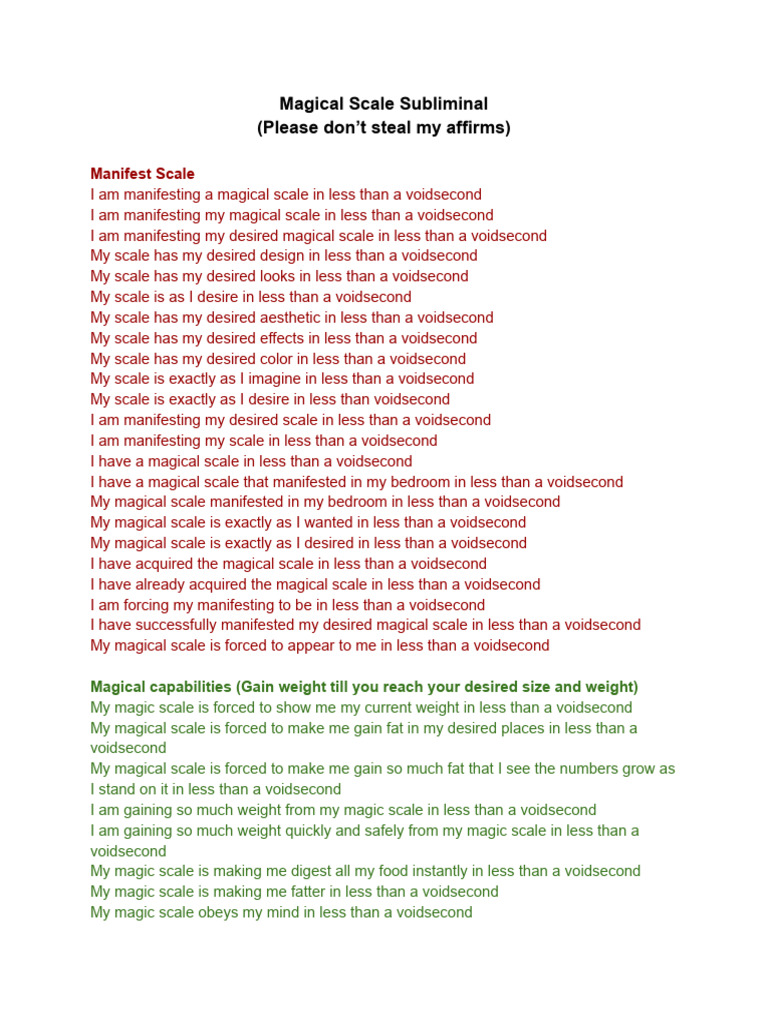 Magical Scale Subliminal | PDF | Biology