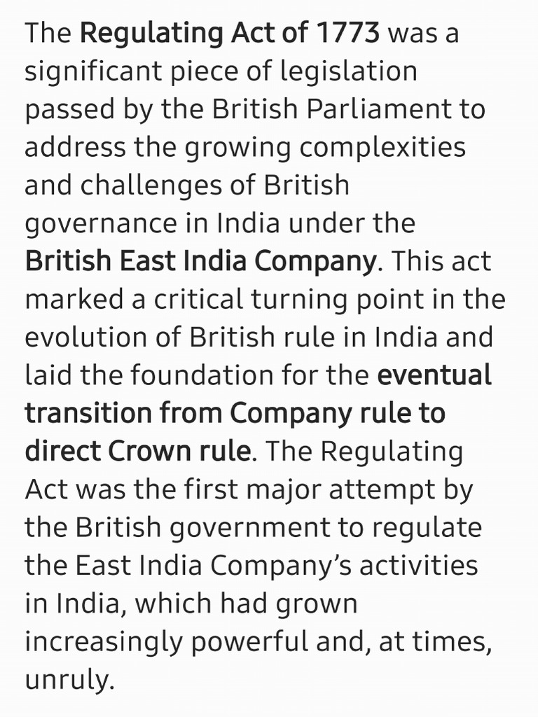 Regulating Act 1773 - 250124 - 175358 | PDF