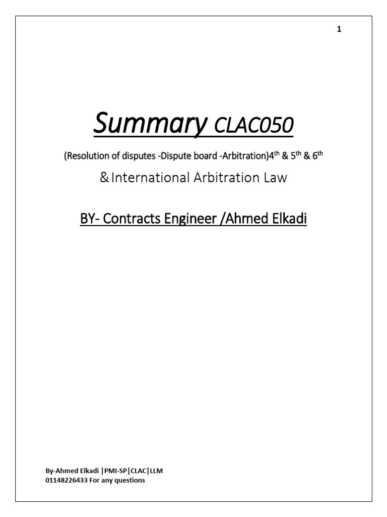Summary CLAC 050 | PDF