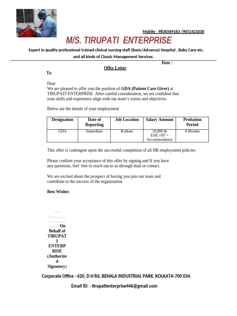 Tirupati Enterprises - OLW | PDF | Health Sciences | Public Services