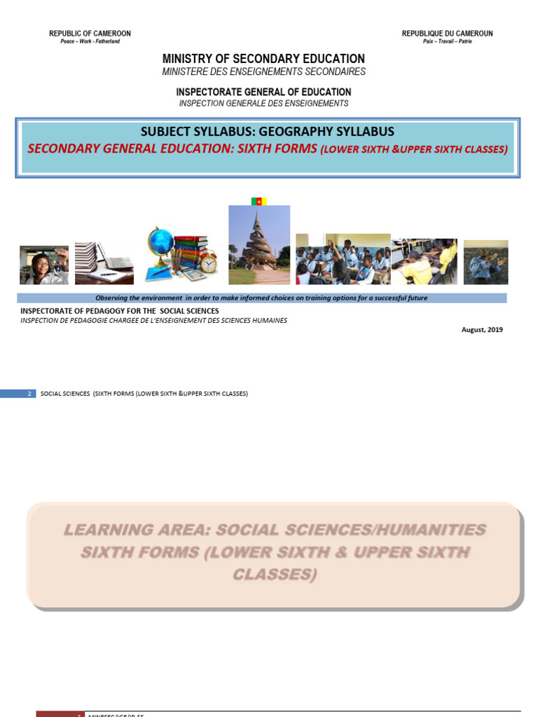 Syllabus Geography Second Cycle - pdf-1 | PDF | Educational Assessment ...