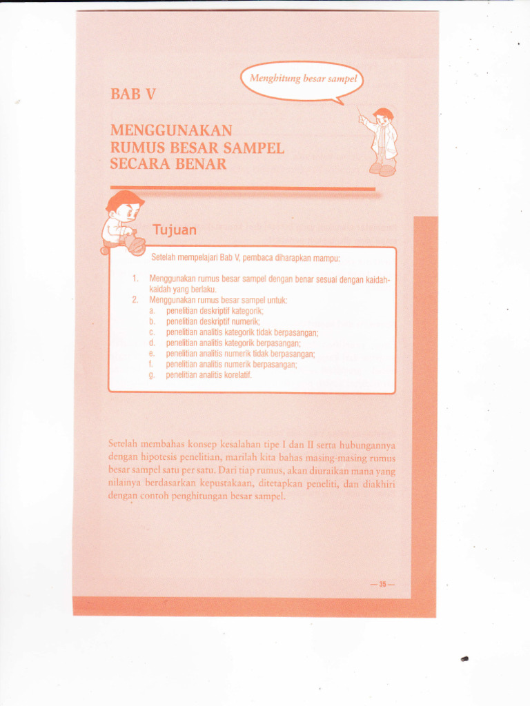Bab 5. Menggunakan Rumus Besar Sampel Secara Benar | PDF