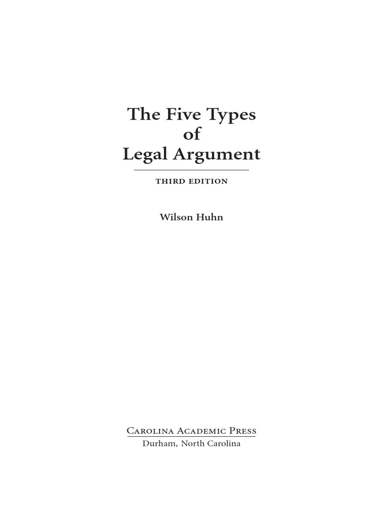 The Five Types of Legal Argument | PDF | Statutory Interpretation ...