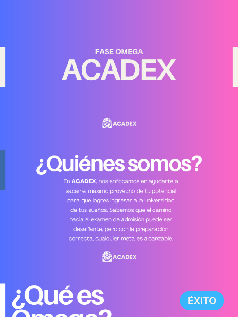 ACADEX - Fase Omega | PDF | Aprendizaje