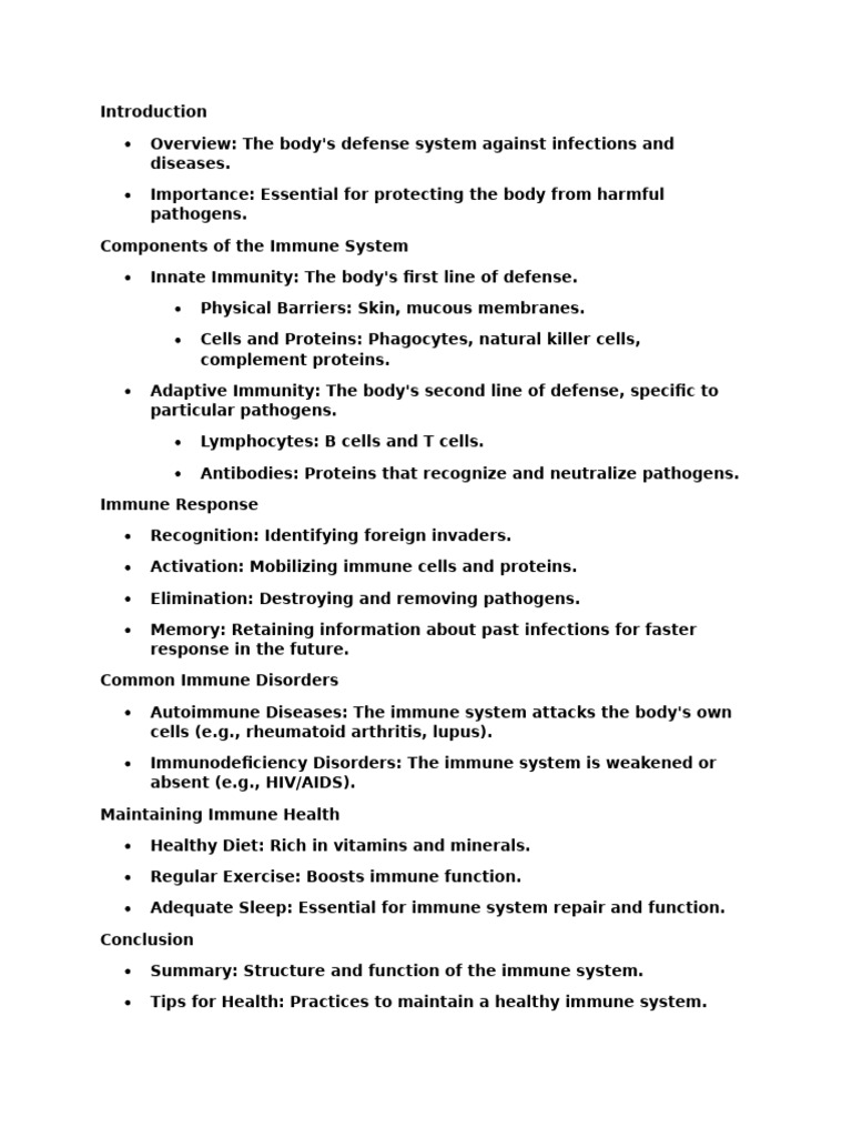 An Intro To Human Immune System | PDF