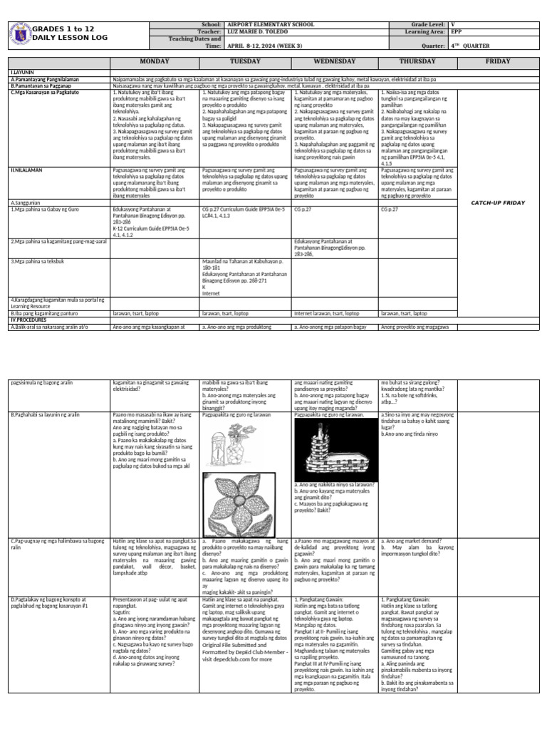 DLL Epp 5 q3 w3 | PDF