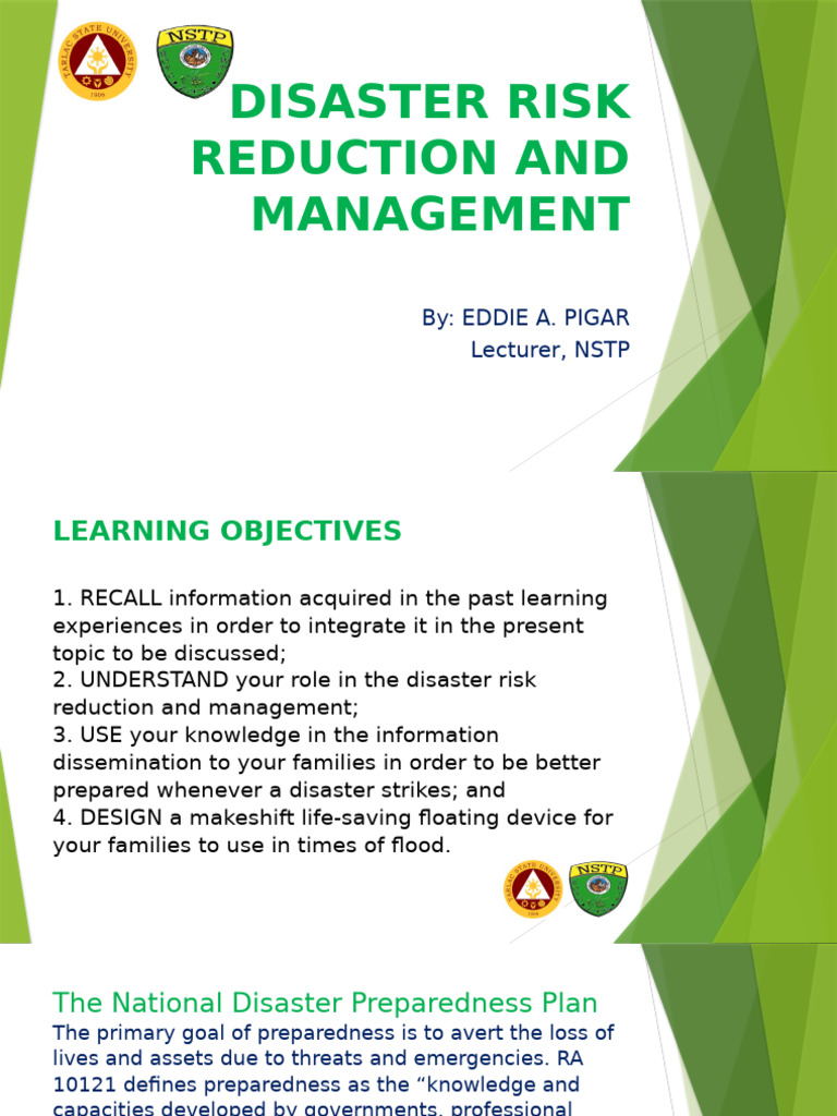 Disaster Risk Reduction and Management | PDF | Disaster Risk Reduction ...