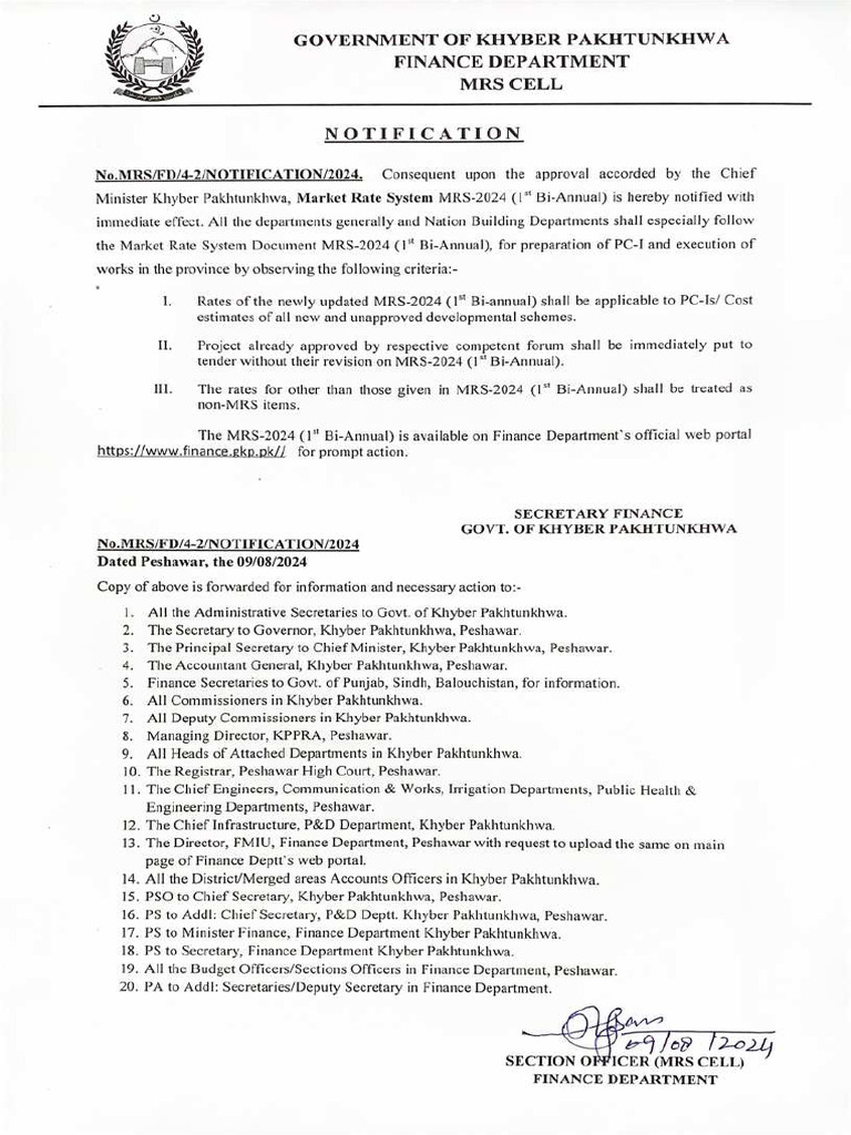 1723456836-Market Rate System Notification 2024 (1st Bi Annual) | PDF
