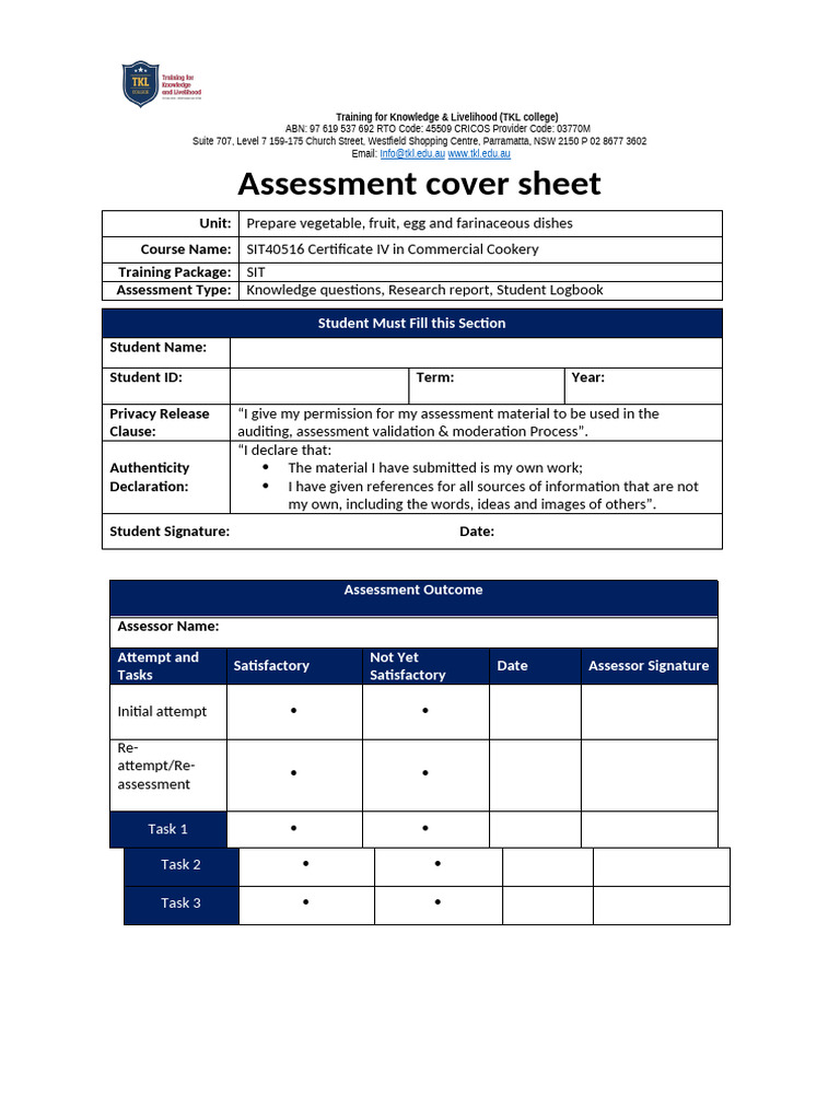 Cooking Assessment Guide | PDF | Cooking | Pasta