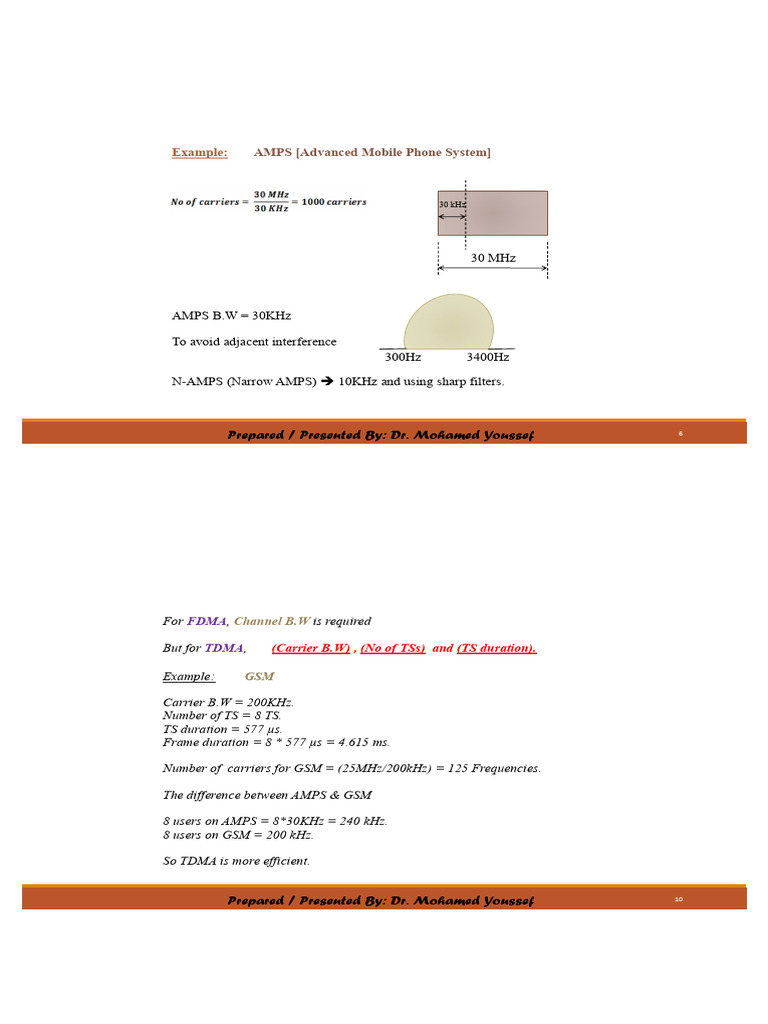 AMPS vs GSM: TDMA Efficiency Explained | PDF | Information And ...