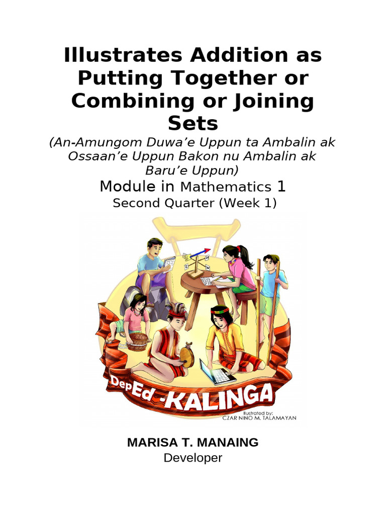 Passed 1149-13-21MELCS Kalinga Illustrates Addition As Putting Together ...