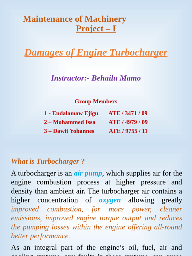 Turbocharger Damage Causes & Prevention | PDF | Turbocharger | Engines