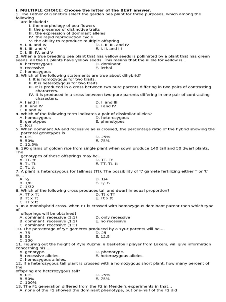 Genetics and Atomic Structure Quiz | PDF | Dominance (Genetics) | Zygosity