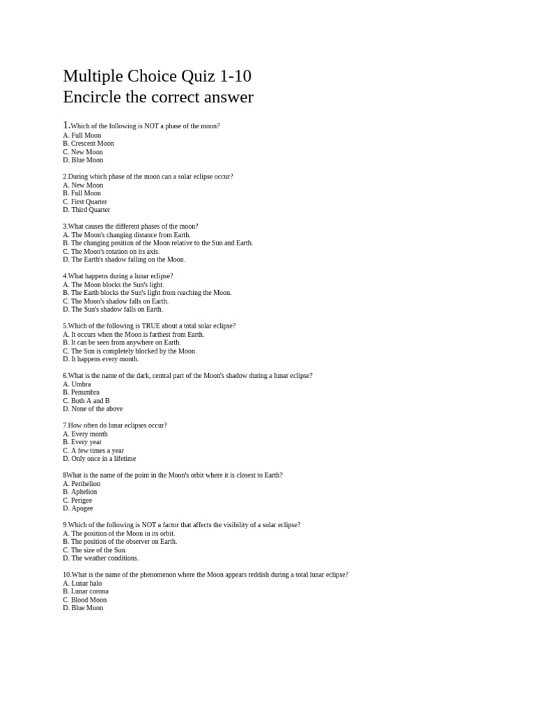 QUIZ 1-10 | PDF