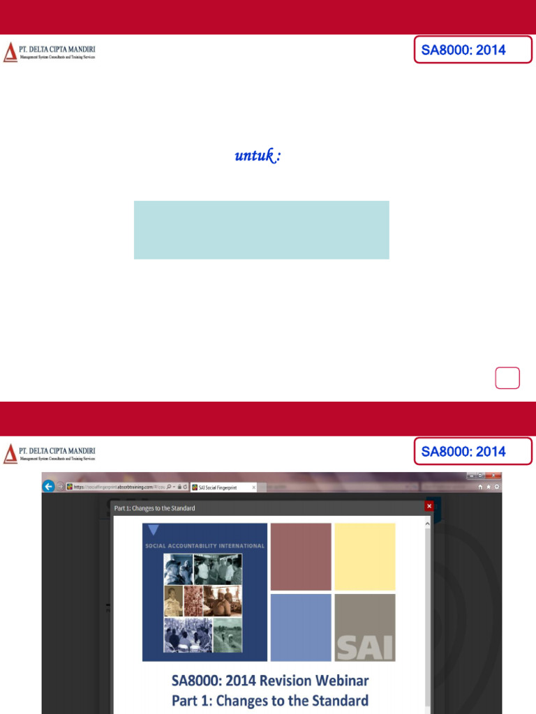 SA8000: 2014 Overview for PT. RSUP | PDF