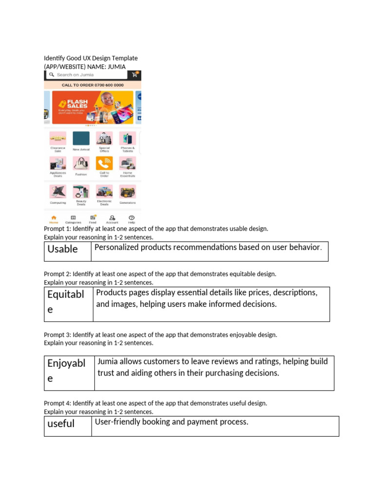 Identify Good UX Design Template | PDF