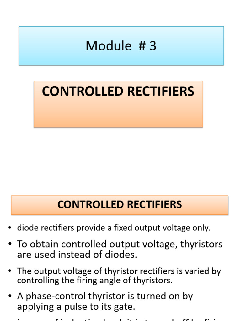 Controlled Rectifiers Overview | PDF | Rectifier | Power Engineering