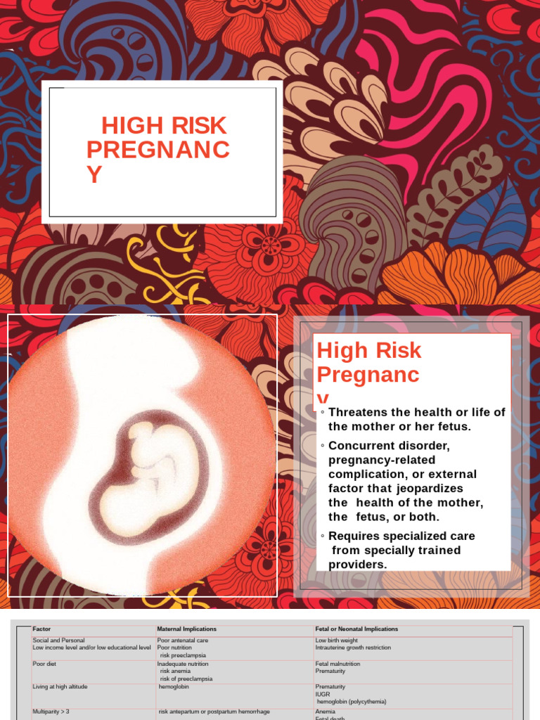 OB Week 2 HIGH RISK PREGNANCY | PDF | Childbirth | Miscarriage