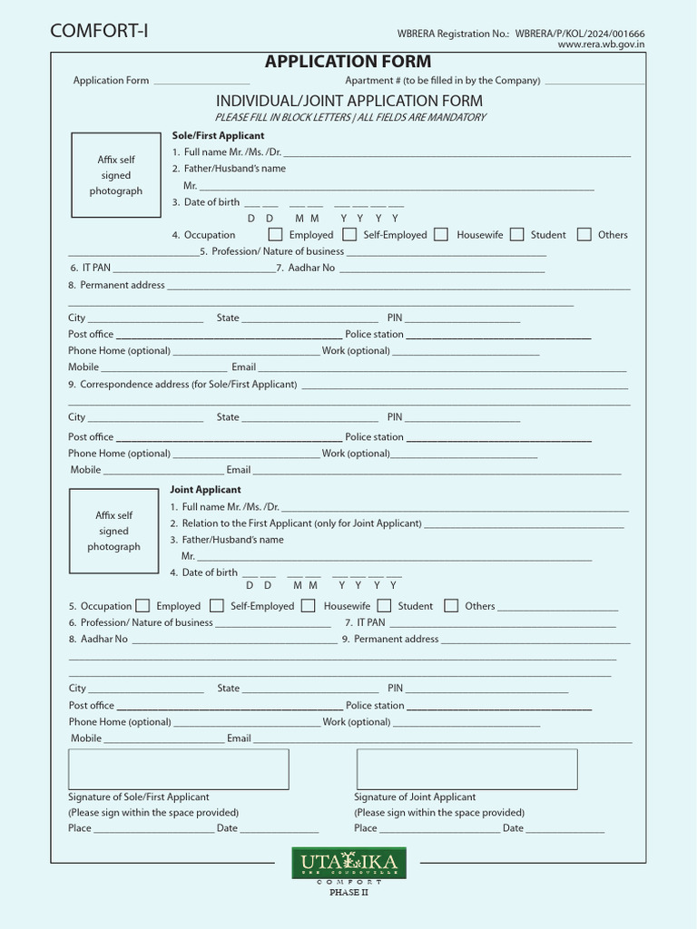 Condo Application Form | PDF