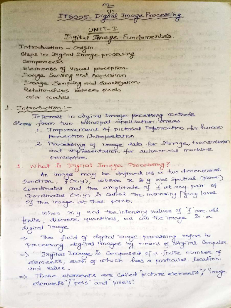 DIP Notes Handwritten | PDF