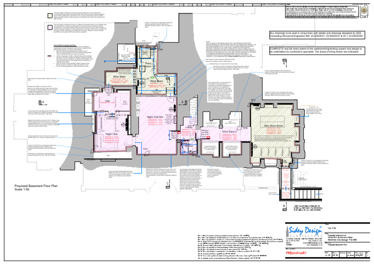 23-048-57 Rev K Working (Basement Proposed G.A Plan) | PDF | Basement ...